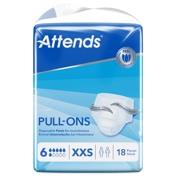 Attends Pull-Ons 6XXS - Pack of 18 Extra Extra Small Incontinence Pants ...