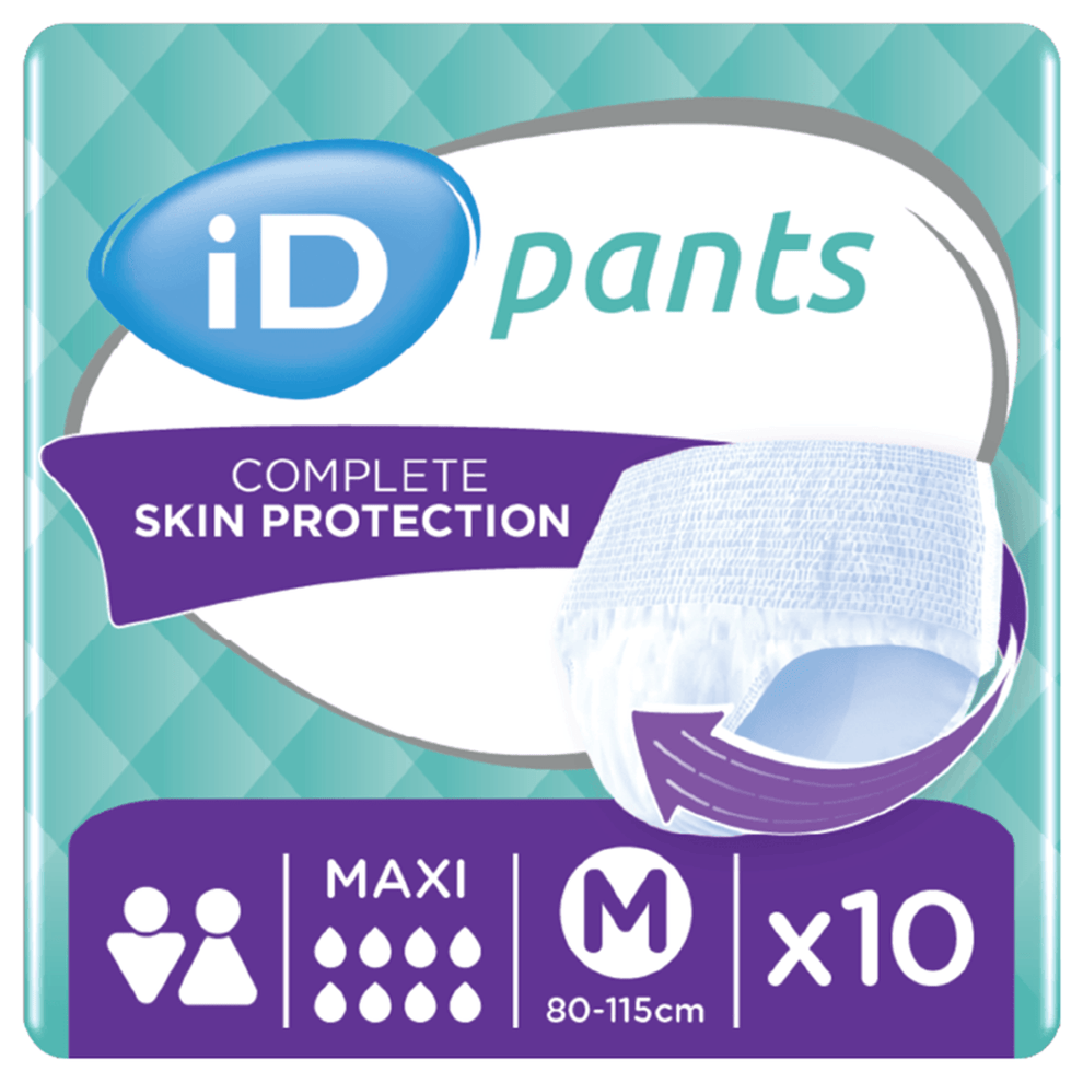 iD Pants Maxi Medium - 10 Pack Unisex Disposable Incontinence Pants ...