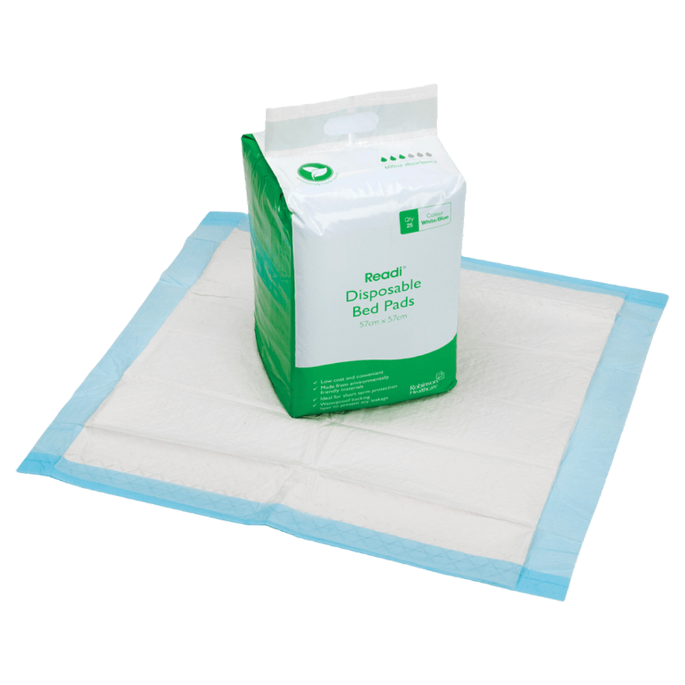 Readi Disposable Bed Pads 57 x 57 cm (600ml) 25 Pack – Discount Medical